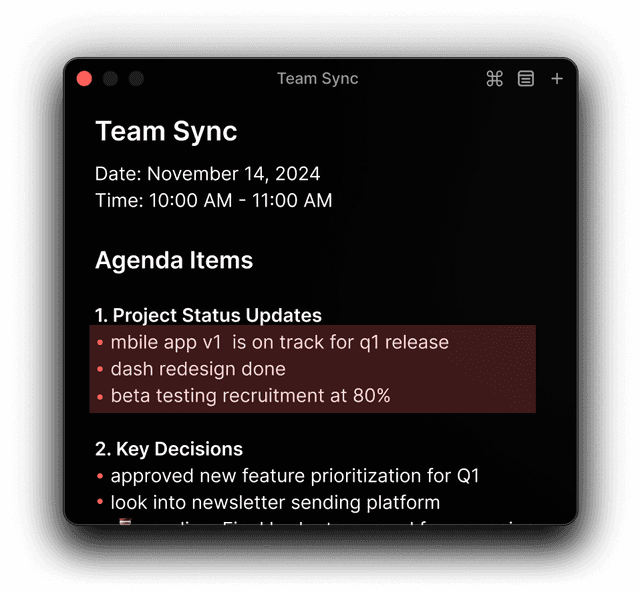 Raycast Notes - Fast, light and frictionless note-taking