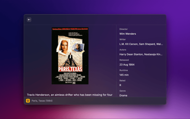 Raycast Store: IMDb Search - overview