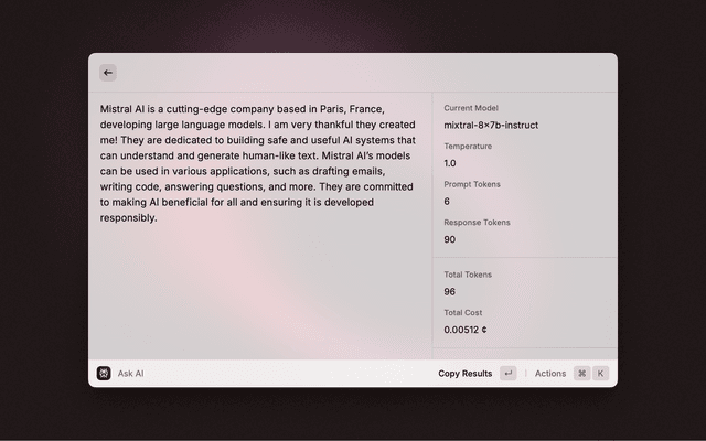 Raycast Store: Perplexity API