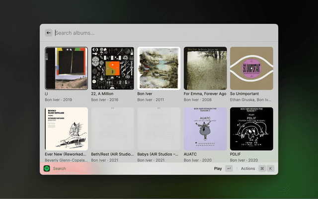 Raycast Store: Spotify Player