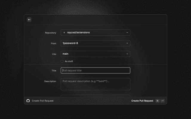 Raycast Store: GitHub