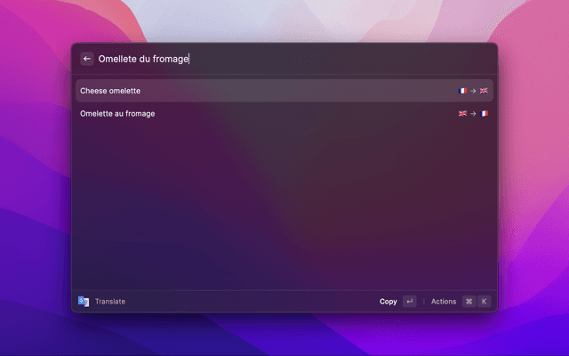 Raycast Store: Google Translate
