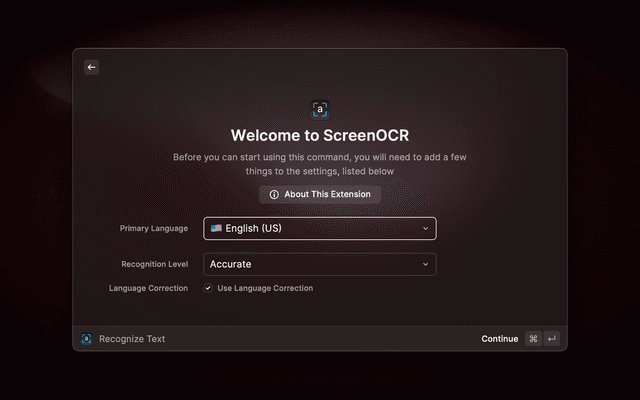 Raycast Store: ScreenOCR