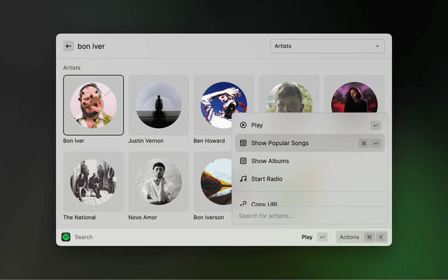 Raycast Store: Spotify Player