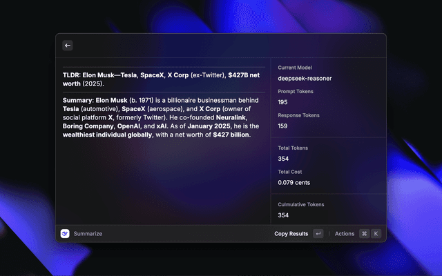 Raycast Store: Deepseek Quick Actions