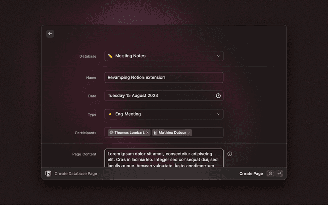 Raycast Store: Notion