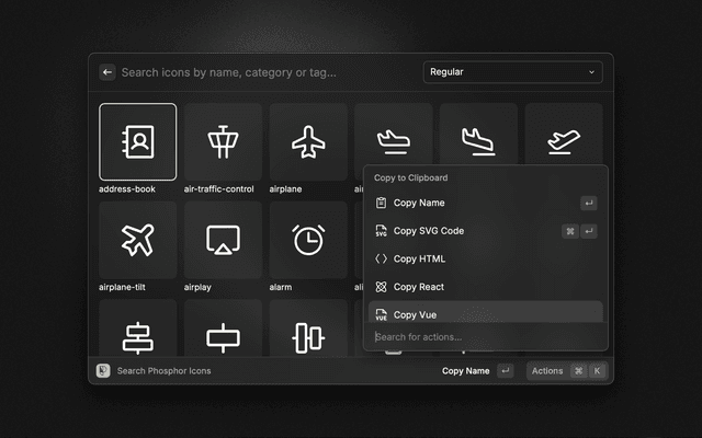 Raycast Store: Phosphor Icons