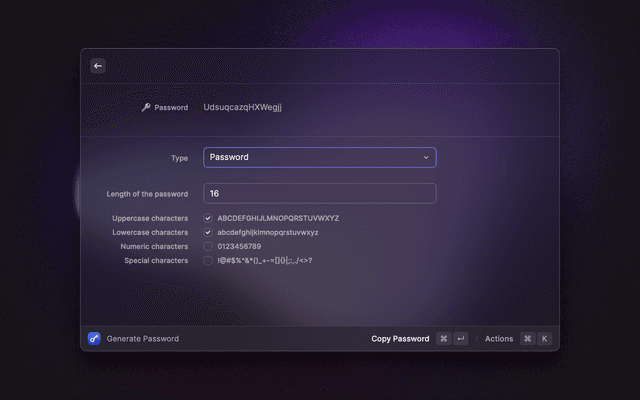 Raycast Store: Bitwarden Vault