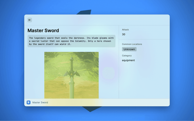 Raycast Store: Hyrule Compendium Search