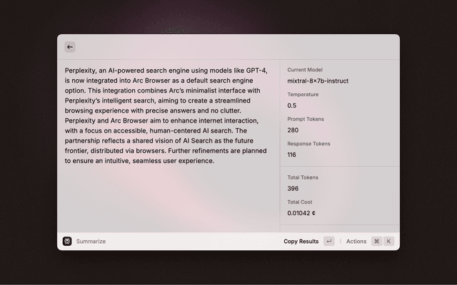 Raycast Store: Perplexity API