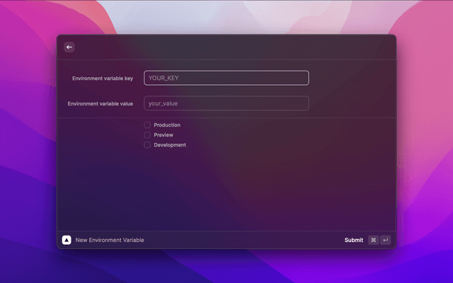 Raycast Store: Vercel