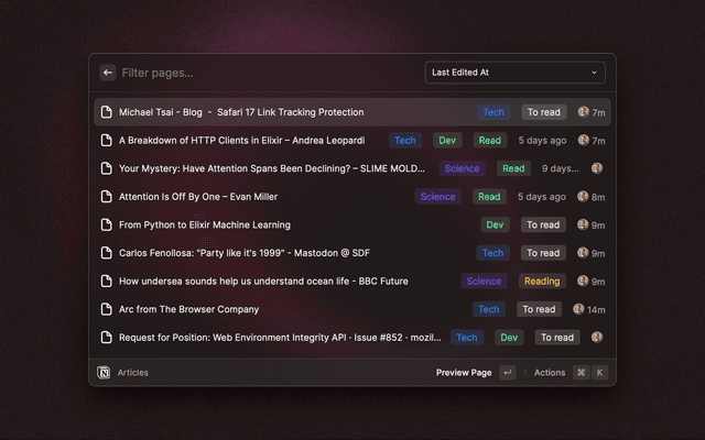 Raycast Store: Notion