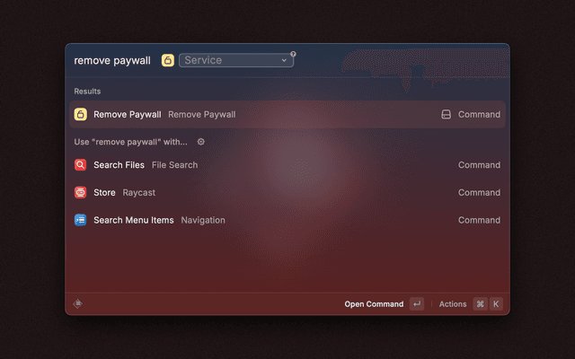 Raycast Store: Remove Paywall