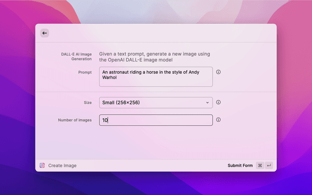 Raycast Store: OpenAI Generator