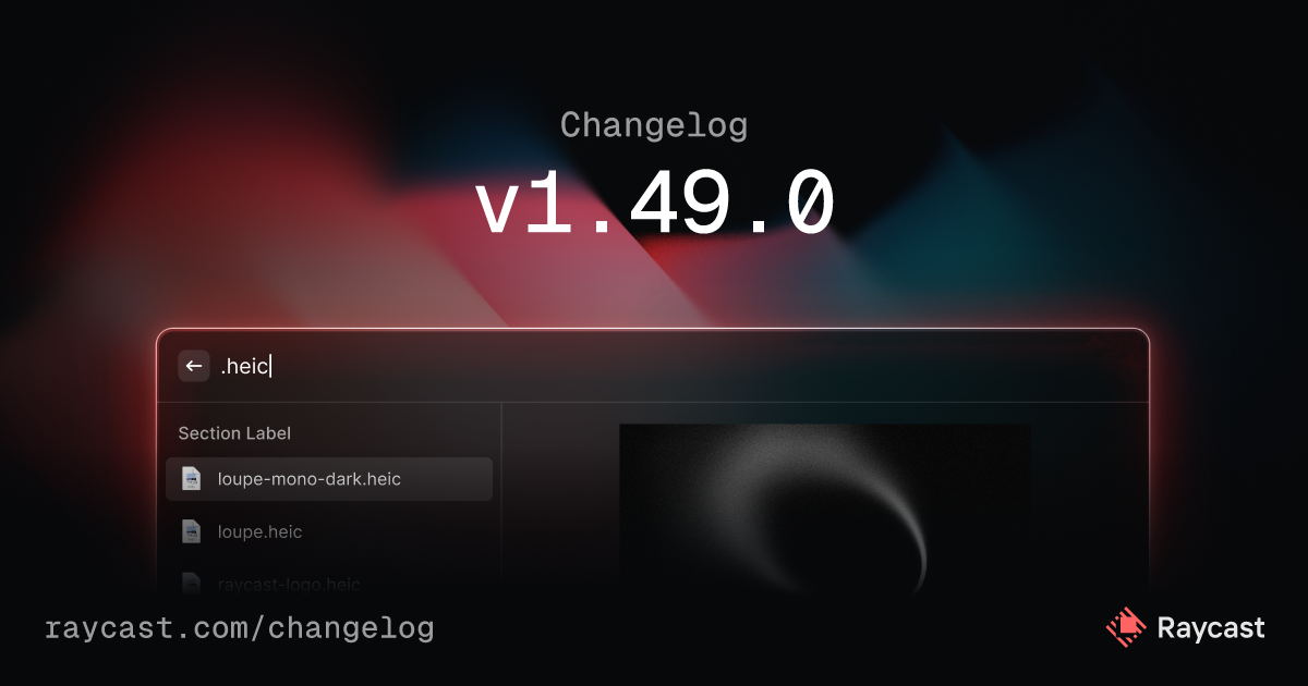 Raycast v1.49.0 - Color Detection and AI Improvements