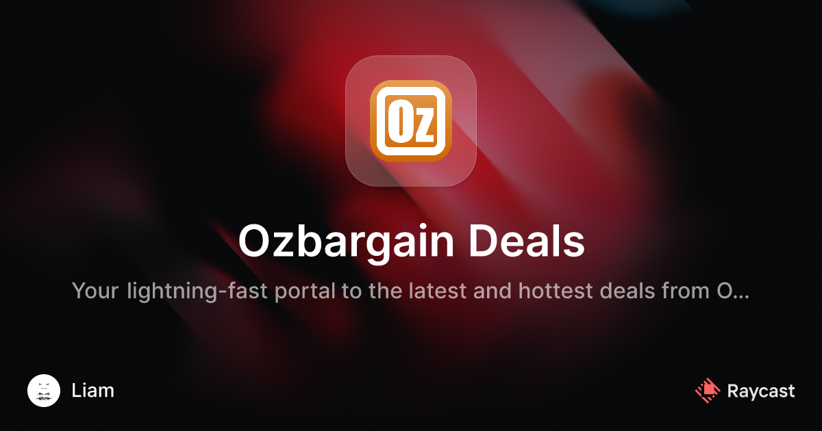 Raycast Store: Ozbargain Deals