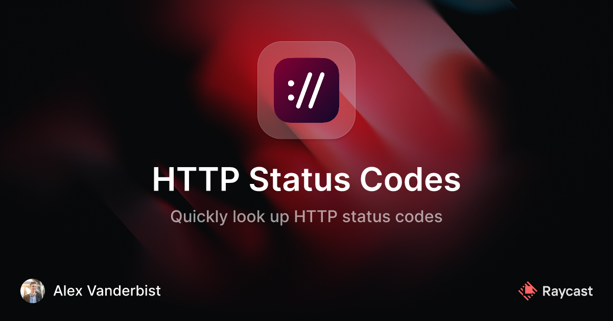 Raycast Store: HTTP Status Codes
