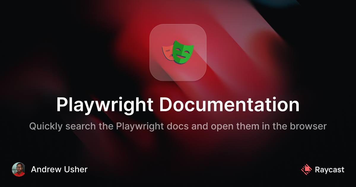 Raycast Store: Playwright Documentation