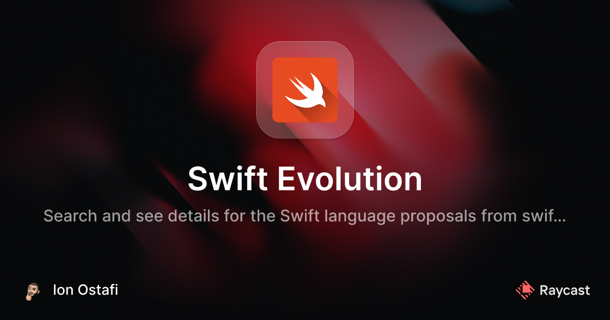 Raycast Store: Swift Evolution