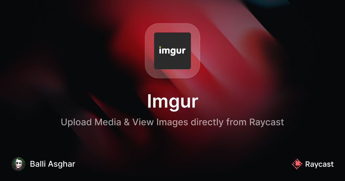 Raycast Store: Imgur