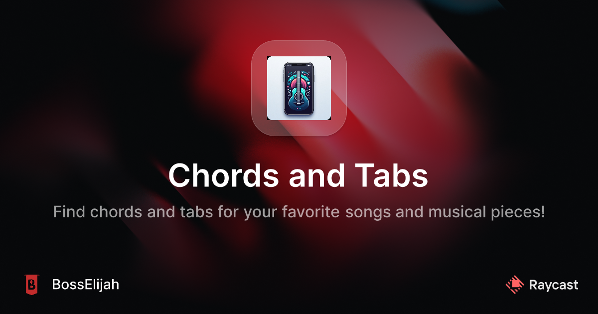 Raycast Store: Chords and Tabs