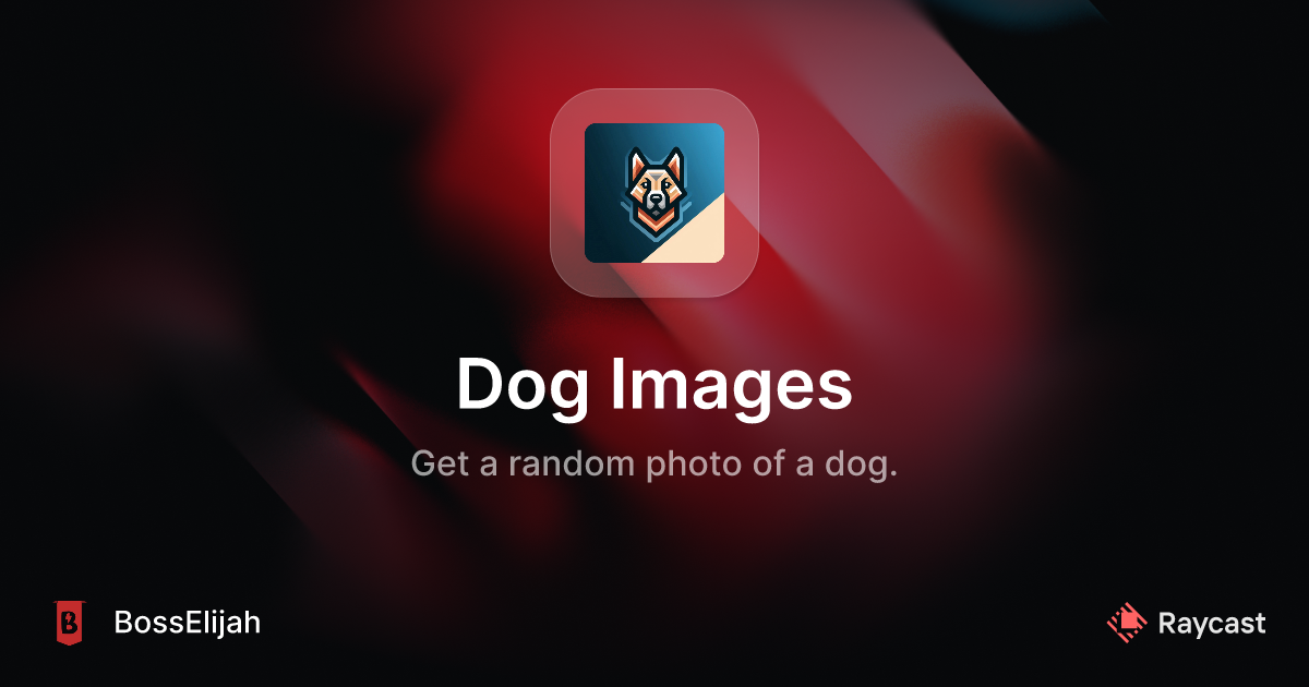 Raycast Store: Dog Images