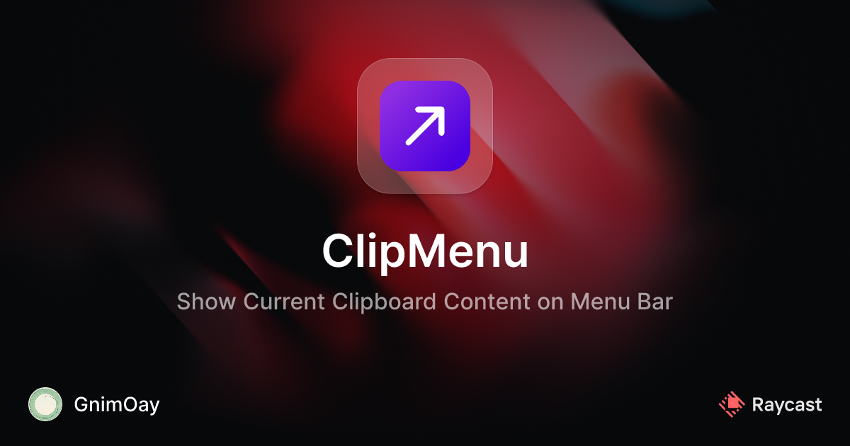 Raycast Store: ClipMenu