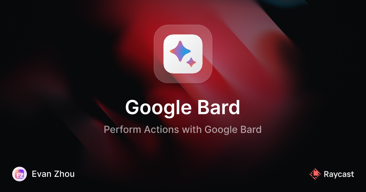 Raycast Store: Google Bard