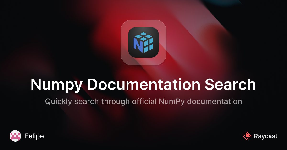 Raycast Store: NumPy Documentation Search