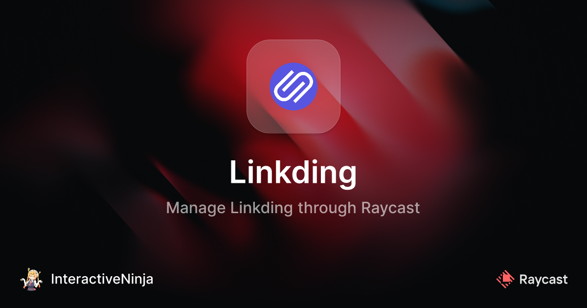 Raycast Store: Linkding - commands