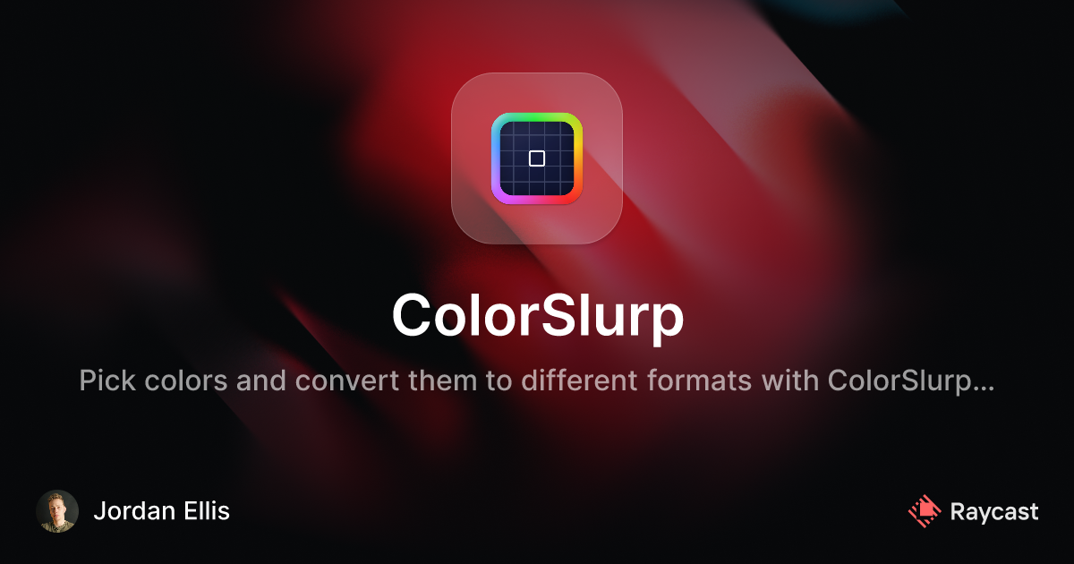 Raycast Store: ColorSlurp