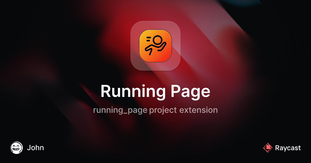 Raycast Store: Running Page