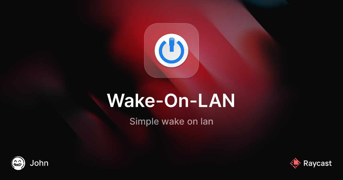 Raycast Store: Wake-On-LAN