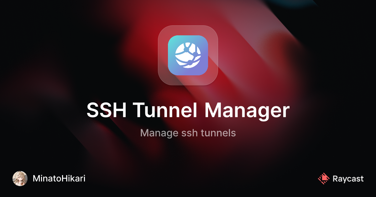 Raycast Store Ssh Tunnel Manager