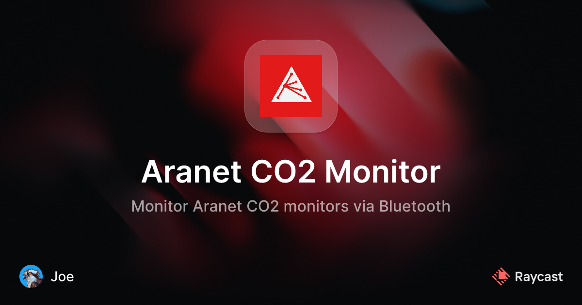 Raycast Store: Aranet CO2 Monitor