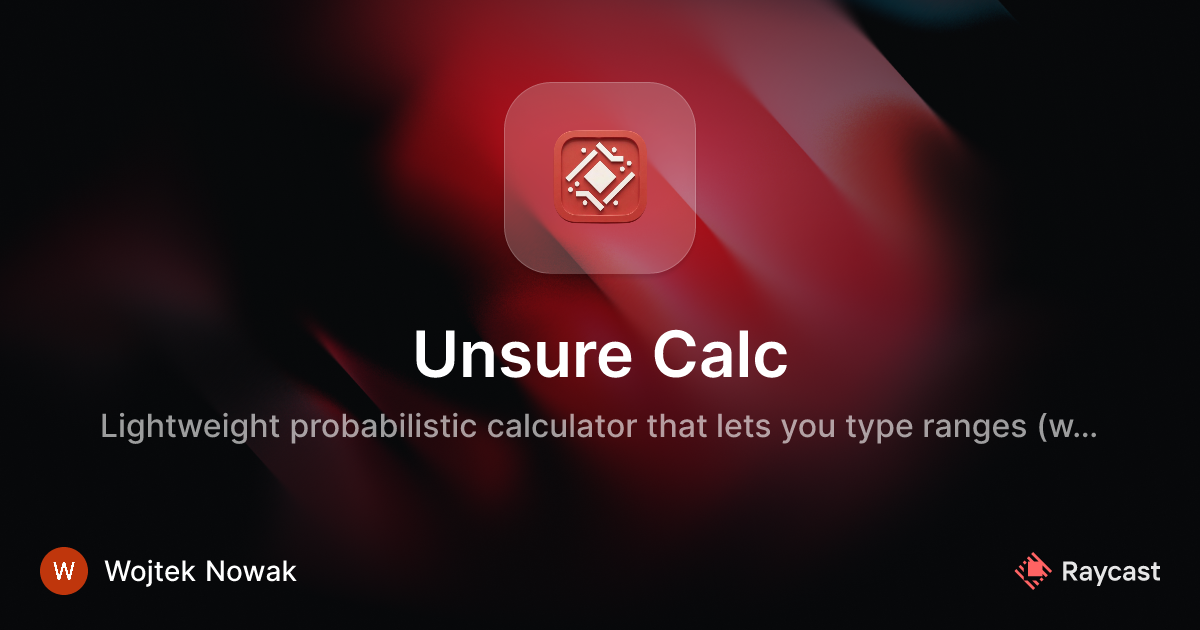 Raycast Store: Unsure Calc