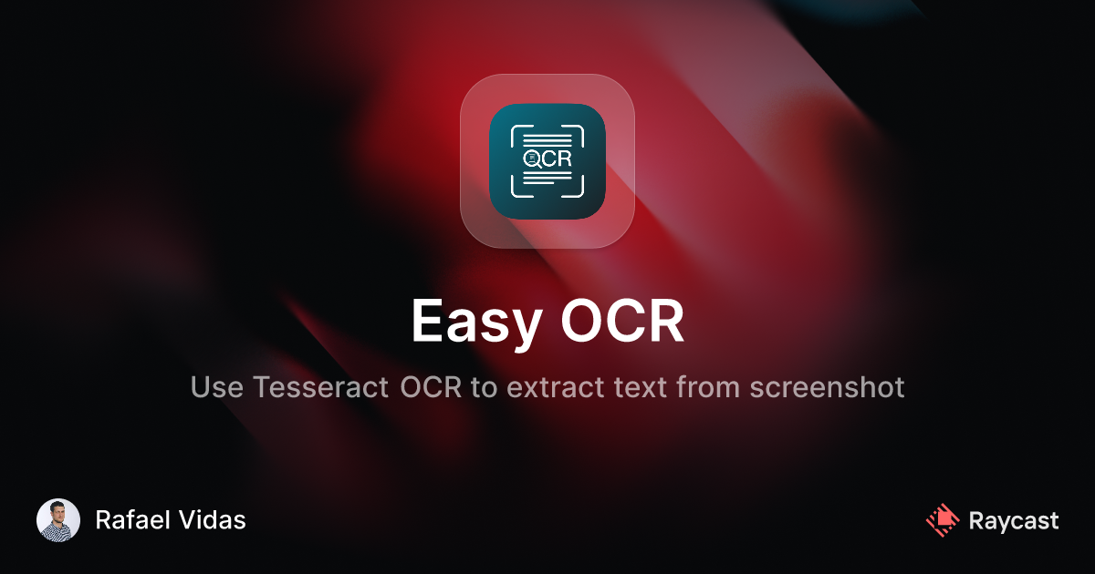 Raycast Store: Easy OCR