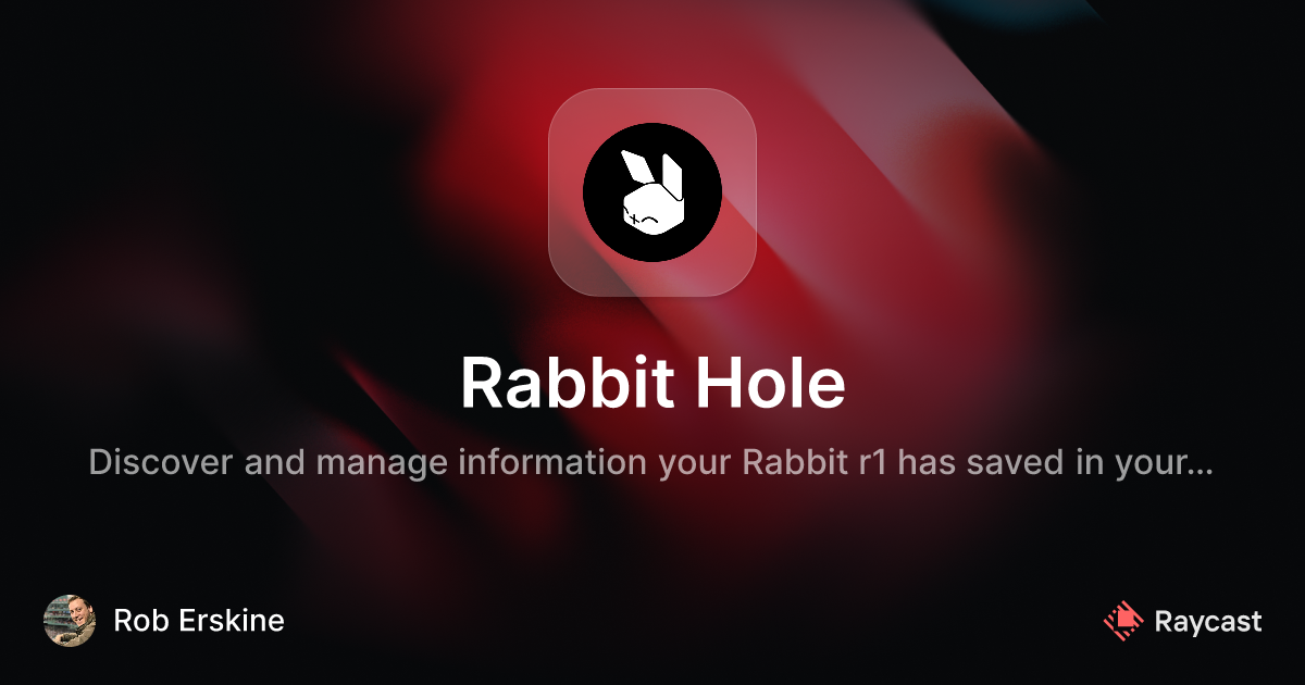Raycast Store: Rabbit Hole