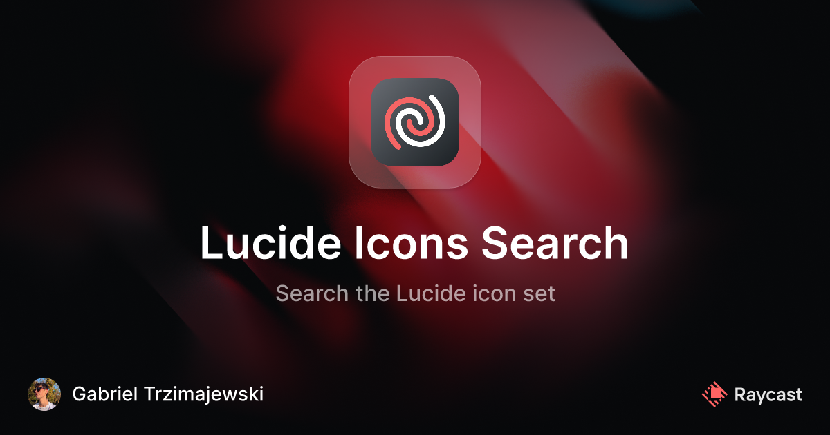 Raycast Store: Lucide Icons Search