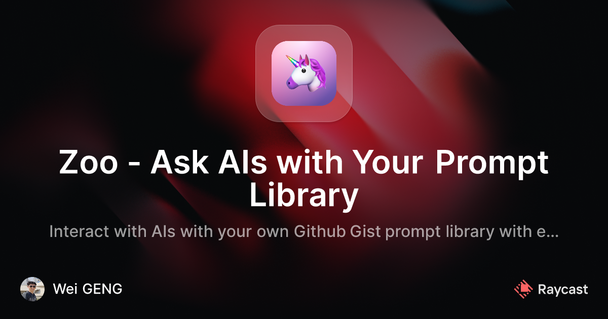 Raycast Store: Zoo - Ask AIs with Your Prompt Library