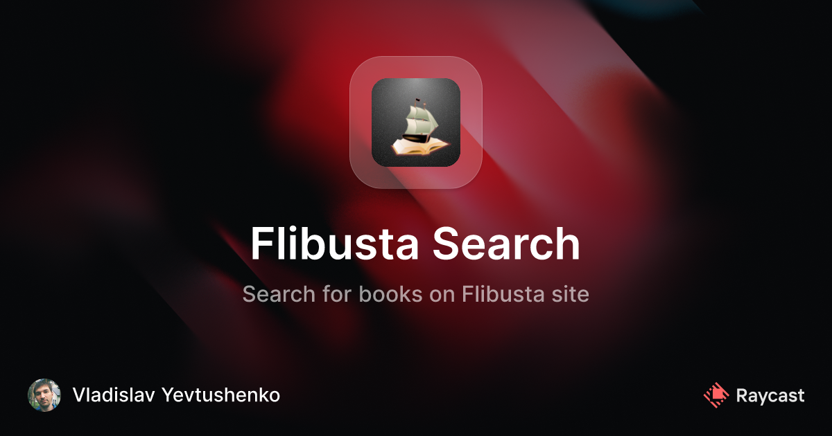 Raycast Store: Flibusta Search