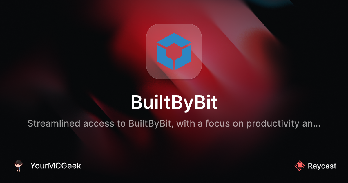 Raycast Store: BuiltByBit