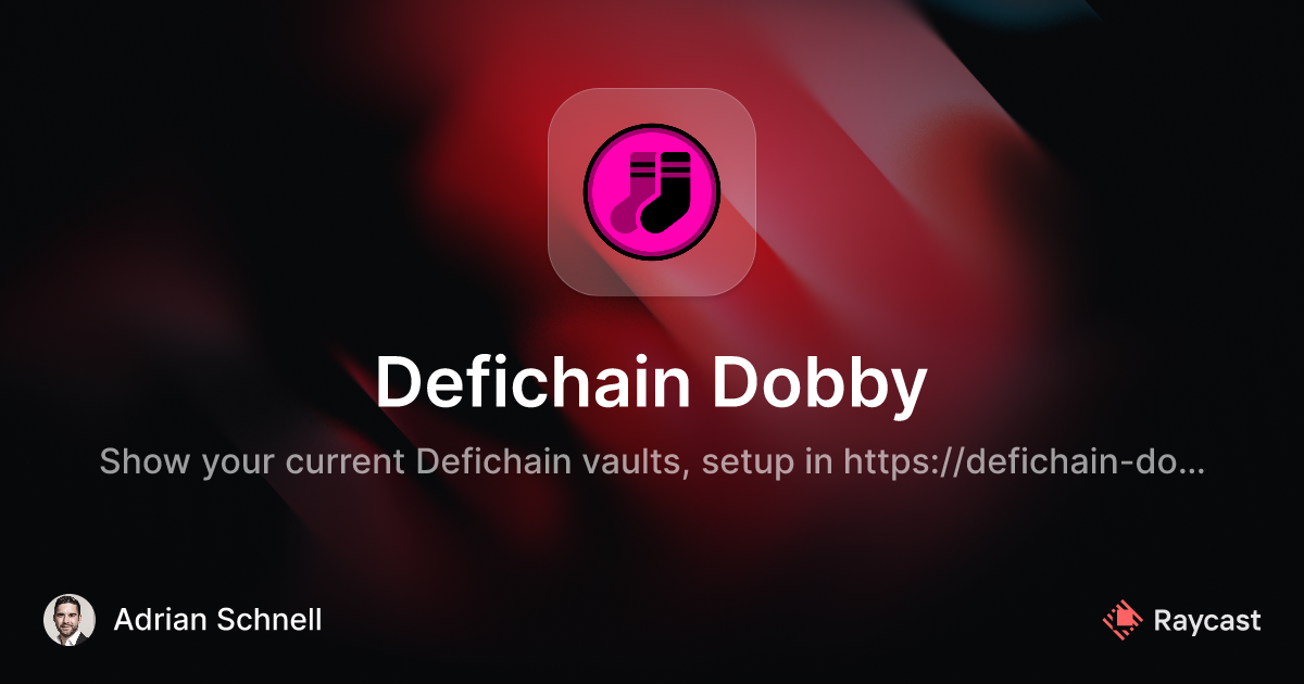 Raycast Store: Defichain Dobby