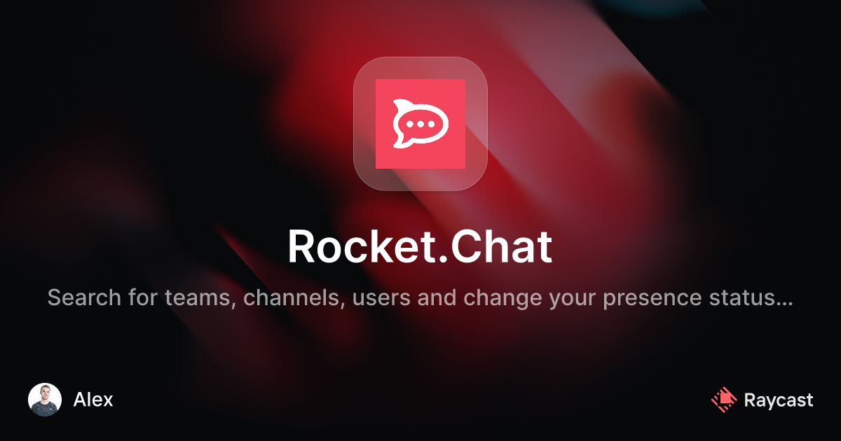 Raycast Store: Rocket.Chat