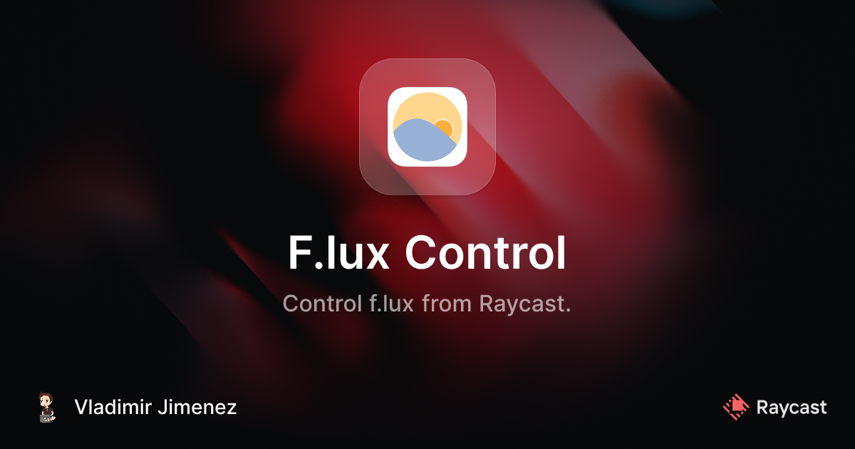 Raycast Store: F.lux Control