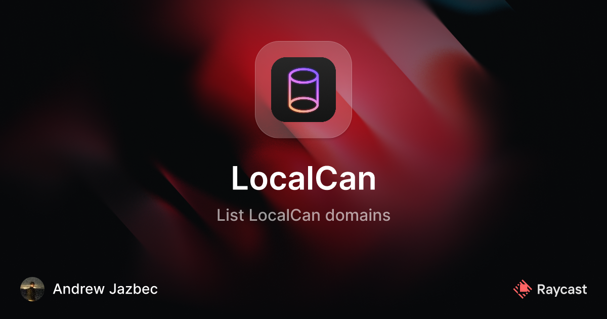 Raycast Store: LocalCan