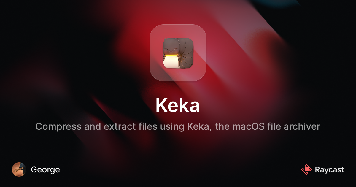 Raycast Store: Keka