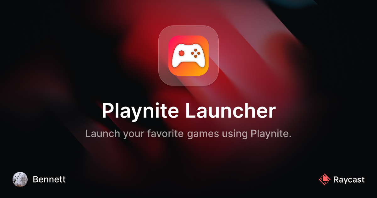 Raycast Store: Playnite Launcher