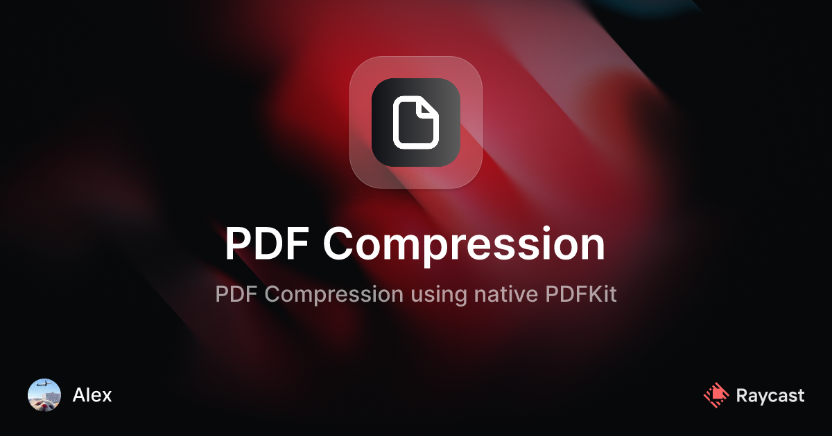 Raycast Store: PDF Compression