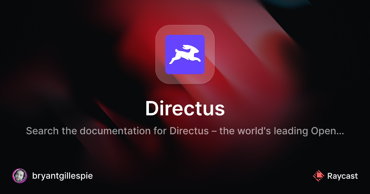 Raycast Store: Directus